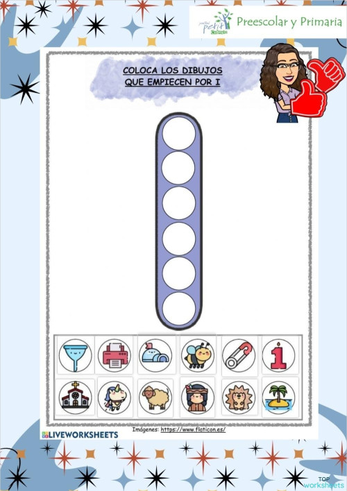 Vocales: fichas interactivas y ejercicios online | TopWorksheets