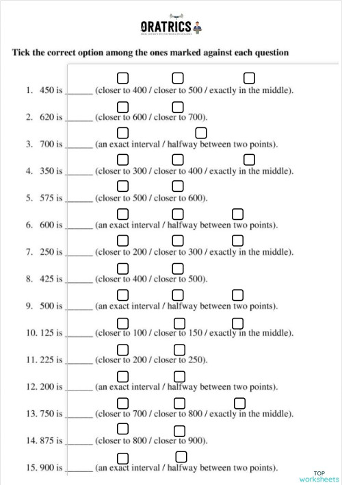 Number Line CC. Interactive worksheet | TopWorksheets