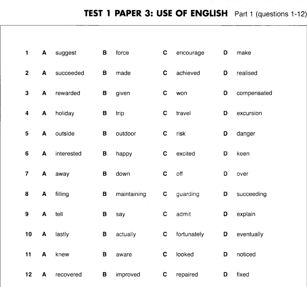 READING AND USE OF ENGLISH TEST 1. Interactive worksheet | TopWorksheets