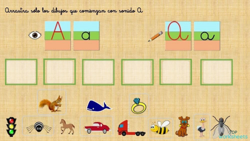 SONIDO INICIAL A. Ficha interactiva | TopWorksheets
