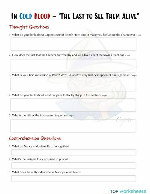 Literature (In Cold Blood) - The Last To See Them Alive. Interactive ...