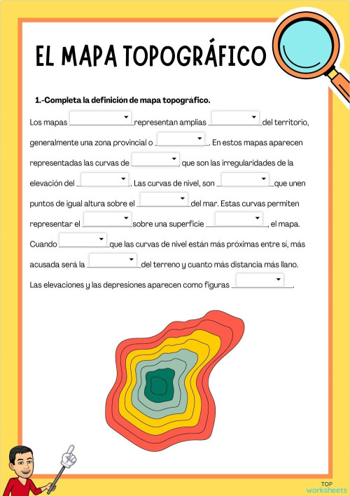 4-FICHA-EL MAPA TOPOGRÁFICO. Ficha interactiva | TopWorksheets