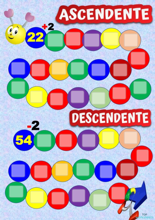 ASCENDENTE Y DESCENDENTE 2. Ficha interactiva | TopWorksheets