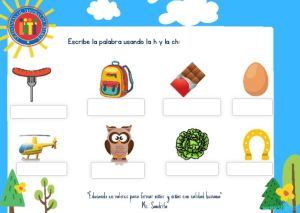 Palabras con h y ch. Ficha interactiva | TopWorksheets
