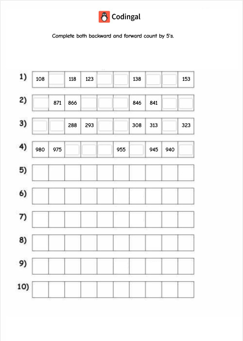 Skip Counting by 5s. Interactive worksheet | TopWorksheets