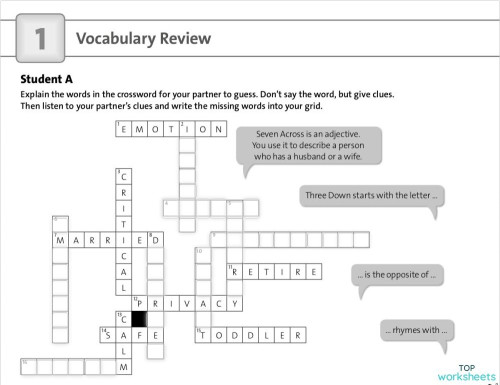Sol Int Vocabulary Review 1. Interactive worksheet | TopWorksheets
