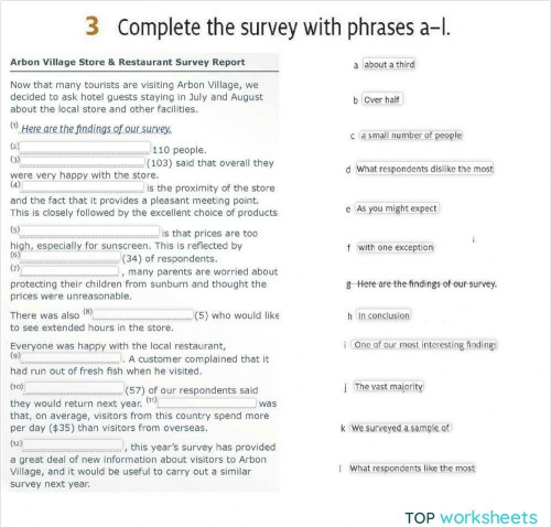 Int12 writing1. Interactive worksheet | TopWorksheets
