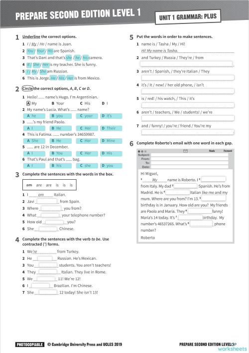 WSU1P GRAMMAR. Interactive worksheet | TopWorksheets