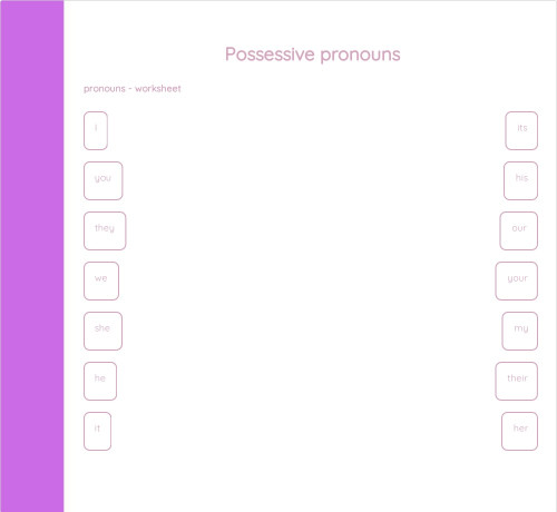 Possessive pronouns. Interactive worksheet | TopWorksheets