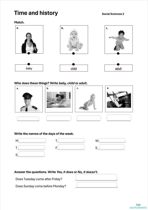 Time and History. Interactive worksheet | TopWorksheets