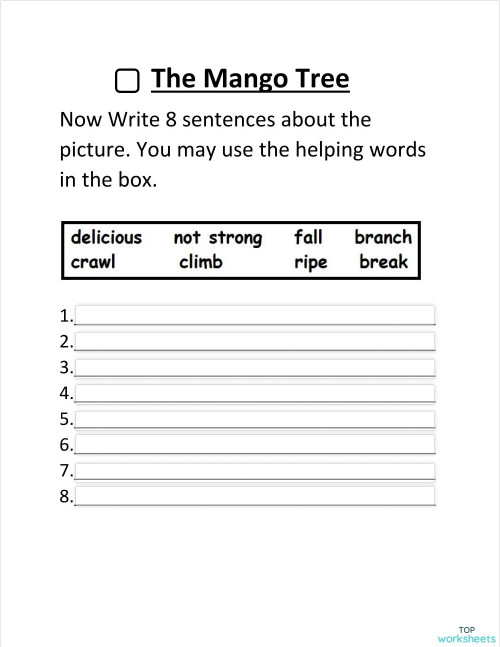PC-1 (The Mango Tree-2 Page 25). Interactive worksheet | TopWorksheets