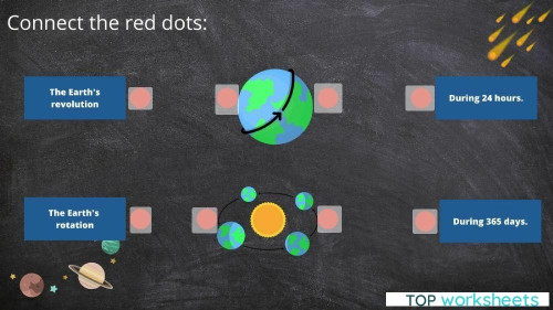 Connect Earth's movements. Ficha interactiva | TopWorksheets