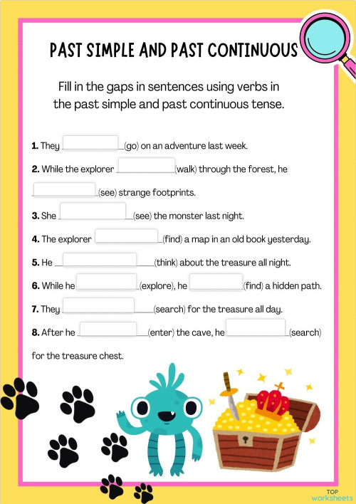 Past Simple and Past Continuous. Interactive worksheet | TopWorksheets