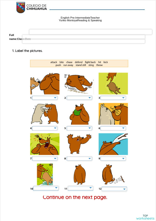 U7 Vocabulary Introduction PI. Interactive worksheet | TopWorksheets