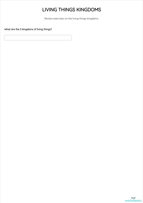 Living things: interactive worksheets and online exercises | TopWorksheets