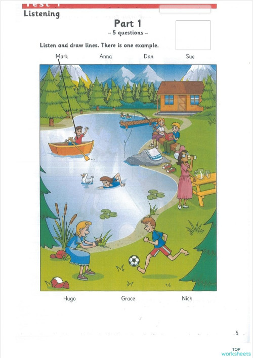 Starters 3 - Test 1. Interactive worksheet | TopWorksheets