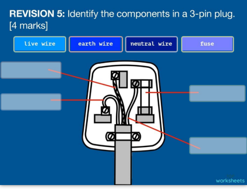 R5: Three pin plug. Interactive worksheet | TopWorksheets