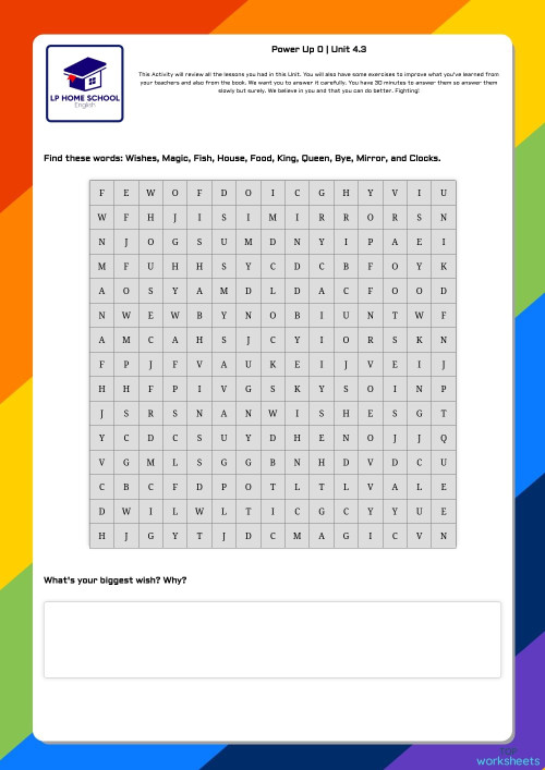 Power Up 0 | Unit 4.3. Interactive worksheet | TopWorksheets