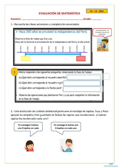 EVA MATE III. Ficha interactiva | TopWorksheets