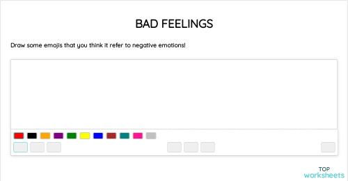 DRAW OF BAD FEELINGS. Interactive worksheet | TopWorksheets