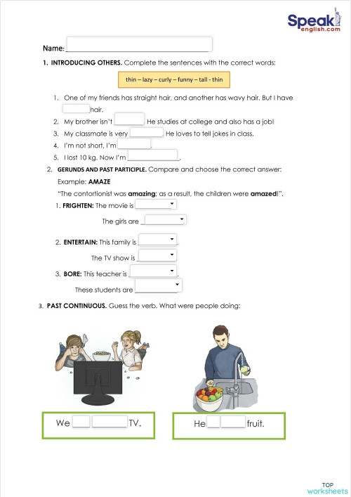 Teens Intermediate 1 - Exam. Interactive worksheet | TopWorksheets