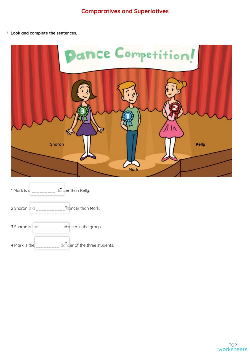 Comparatives and Superlatives. Interactive worksheet | TopWorksheets