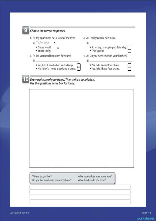 lvl0 - Workbook Unit 7 - Exercise 5. Interactive worksheet | TopWorksheets