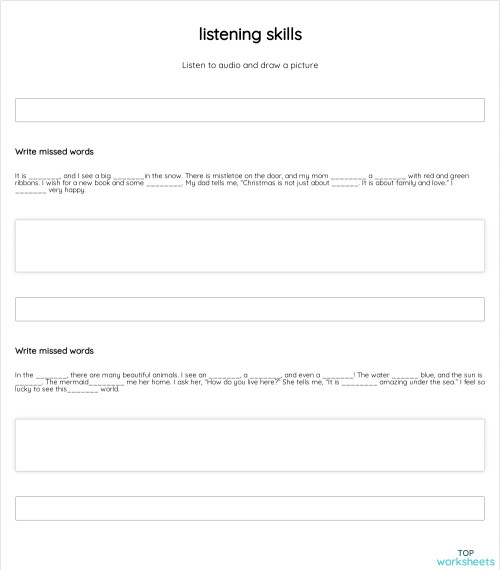listening skills. Interactive worksheet | TopWorksheets