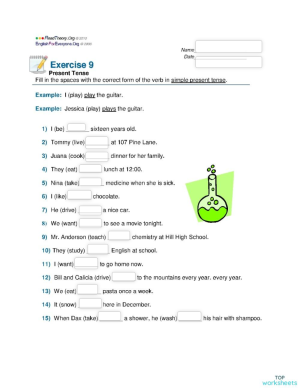 Simple Present Practice 5th Grade. Interactive worksheet | TopWorksheets