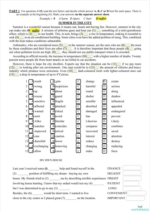 F3 Summer in the city - Travel. Interactive worksheet | TopWorksheets
