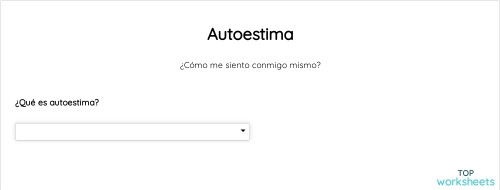 Autoestima. Ficha interactiva | TopWorksheets