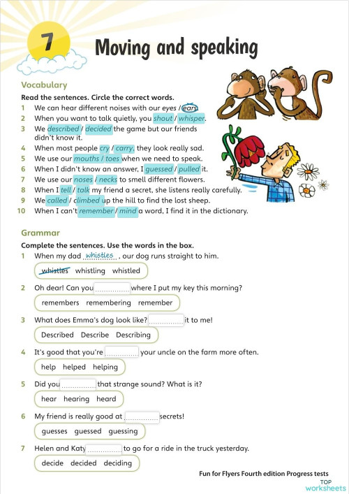 Fun For Flyers Lesson 7. Interactive worksheet | TopWorksheets