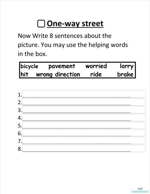 PC-1 (One-way street-2 Page 33). Interactive worksheet | TopWorksheets