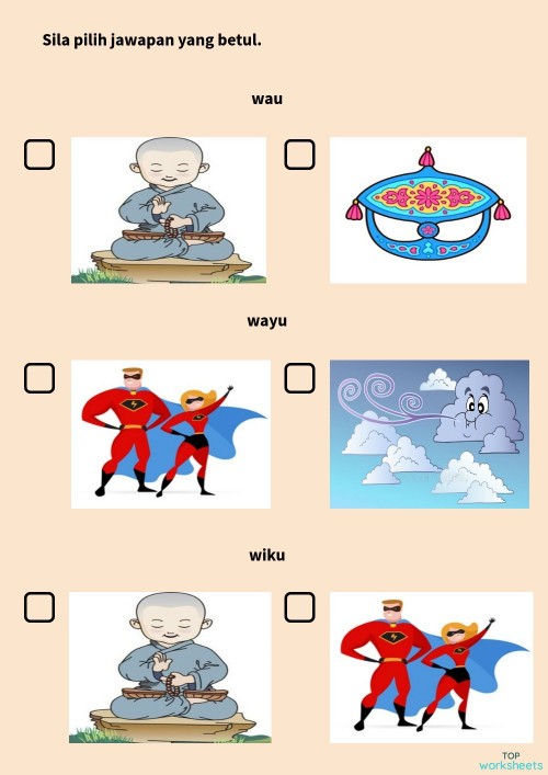 konsonan wa. Interactive worksheet | TopWorksheets