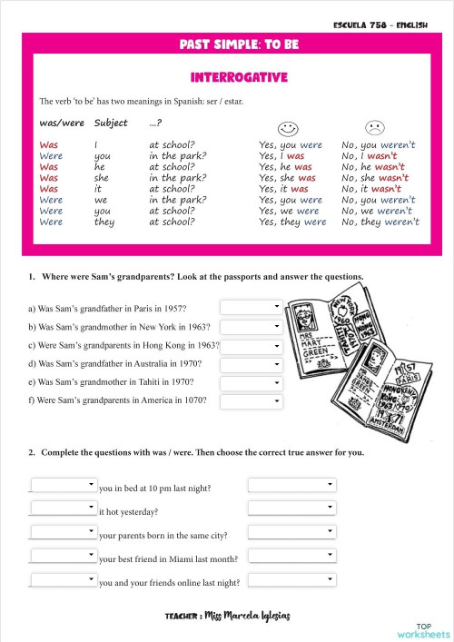 Unit 5 - Lesson 6 - Interrogative. Interactive worksheet | TopWorksheets