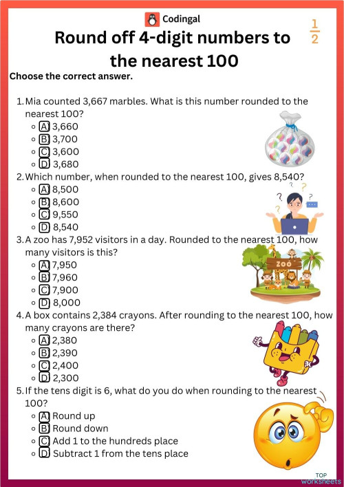 M_G03M08L17_WE01_Round_off_4-digit_numbers_to_the_nearest_100_5. Interactive worksheet ...