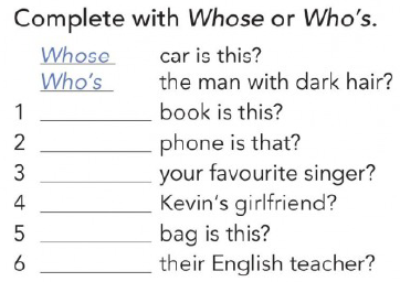 Possesive 'S and WHOSE ?. Interactive worksheet | TopWorksheets