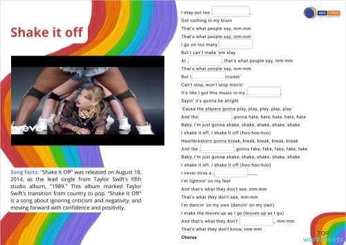 NEO CURSOS - B1 - Shake it off. Interactive worksheet | TopWorksheets