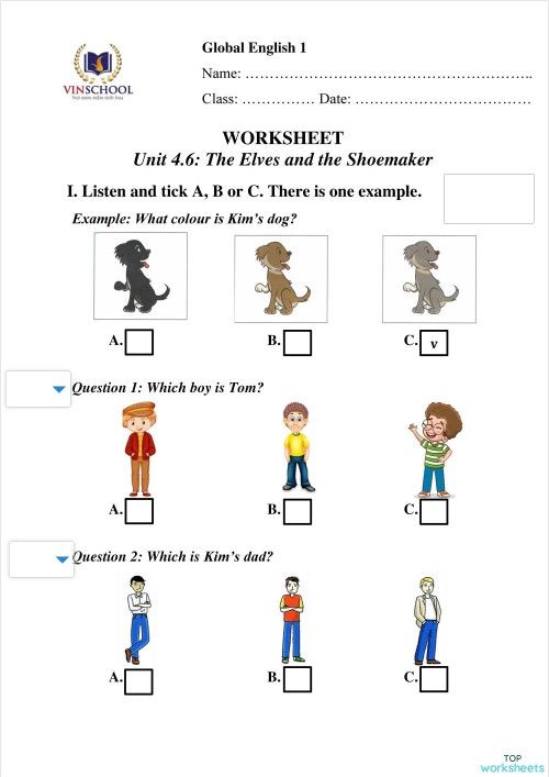 S1 - W14 - EOT1 - Mini test. Interactive worksheet | TopWorksheets