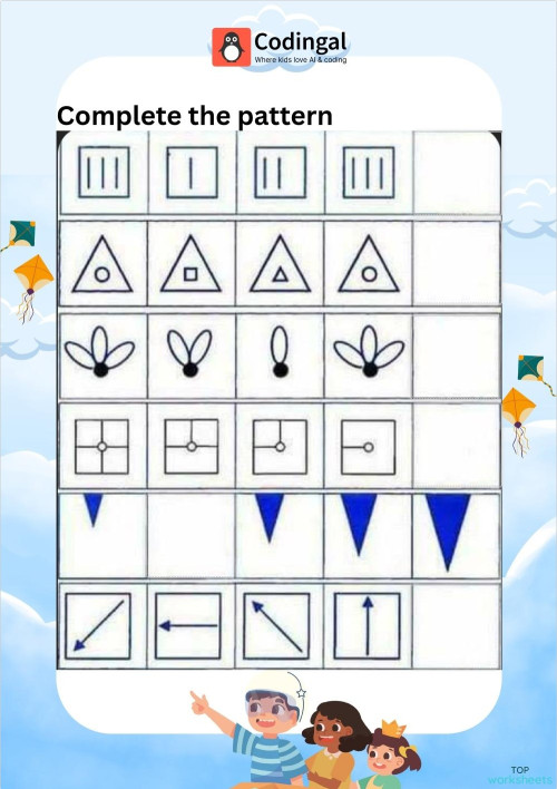 M_G03M28L60_WE01_Recognize_geometric_patterns_5. Interactive worksheet | TopWorksheets