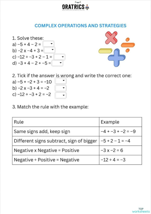 Grade 6 47. Interactive worksheet | TopWorksheets