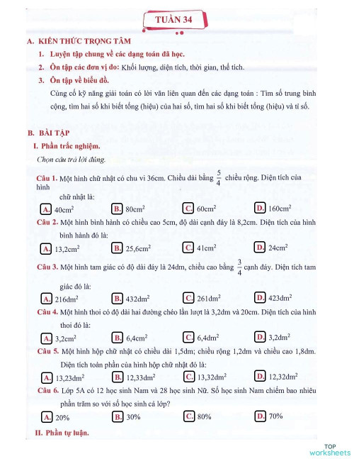 Interactive worksheets and online exercises in vietnamese | TopWorksheets