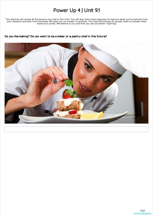 Power Up 4 | Unit 9.1. Interactive worksheet | TopWorksheets