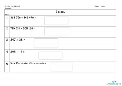 Year 6: interactive worksheets and online exercises | TopWorksheets
