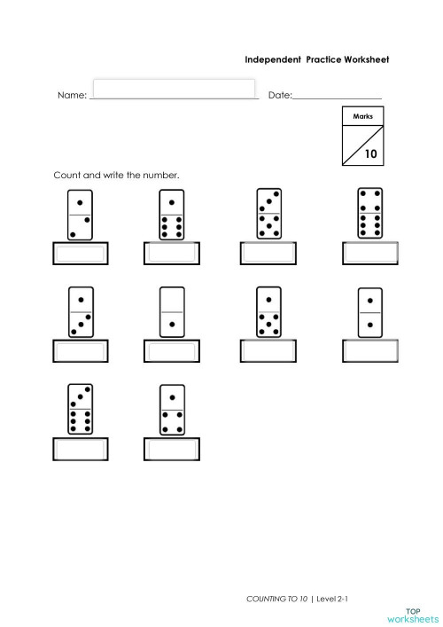 Yr1 - Practice 2-1 (3pgs). Interactive worksheet | TopWorksheets