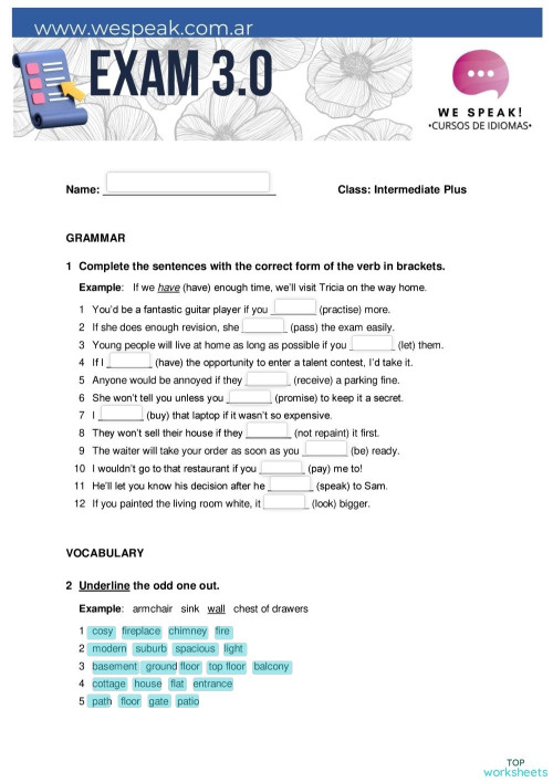 INTERMEDIATE PLUS UNIT 7. Interactive worksheet | TopWorksheets