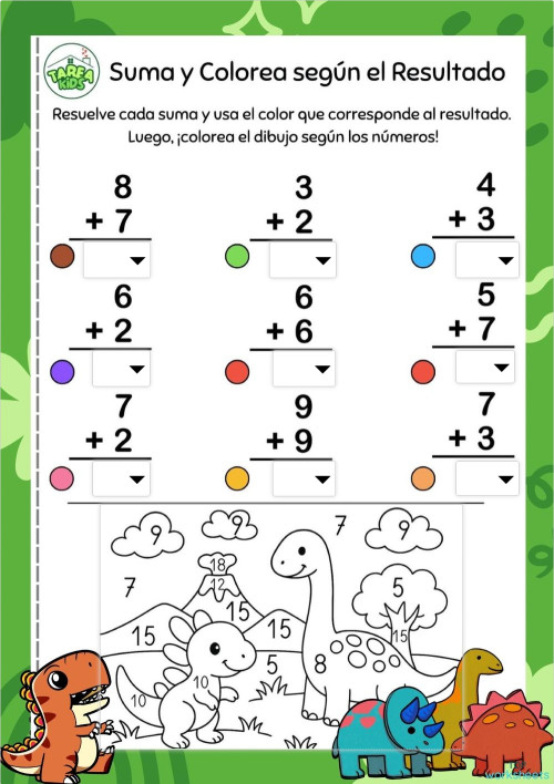 Sumas hasta el 10. Ficha interactiva | TopWorksheets