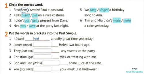present simple tense. Interactive worksheet | TopWorksheets