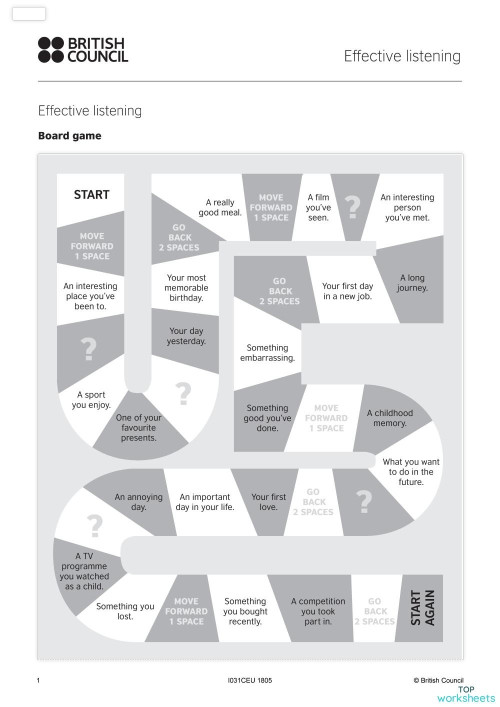Speaking activity intermediate class. Interactive worksheet | TopWorksheets