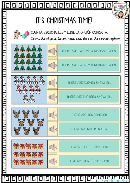There is are christmas. Interactive worksheet | TopWorksheets